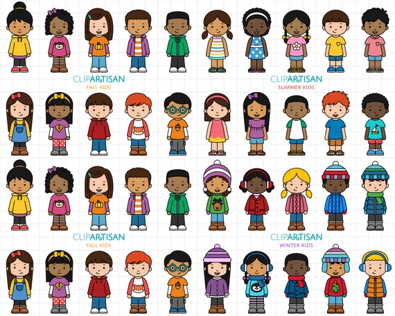 Cute School Kids Clipart