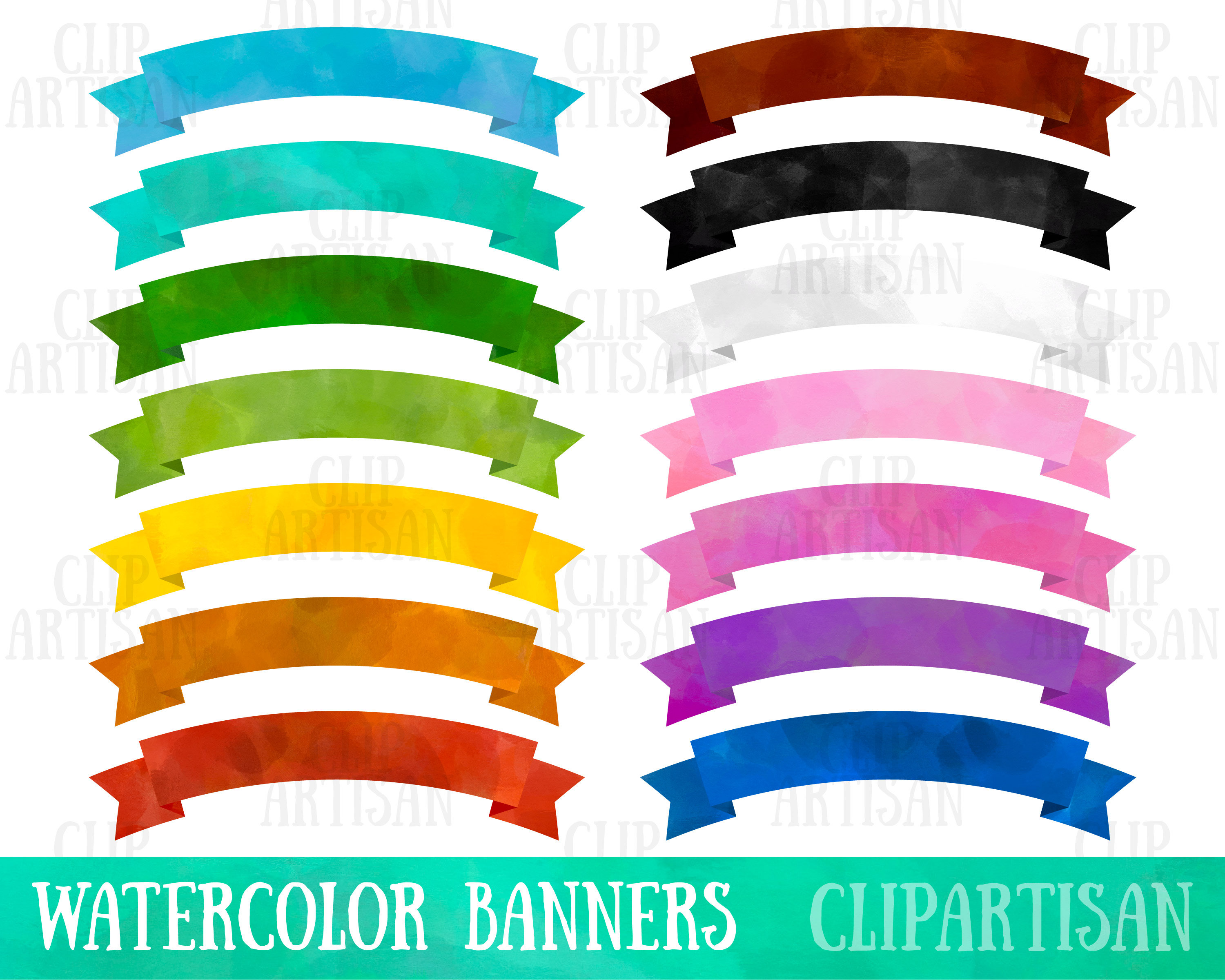 Craft Supplies & Tools Scrapbooking Papercraft Watercolor Banners ...