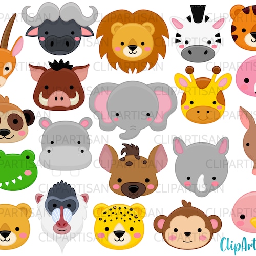 Safari Baby Animals Clipart / Jungle Animals Clipart / Zoo - Etsy
