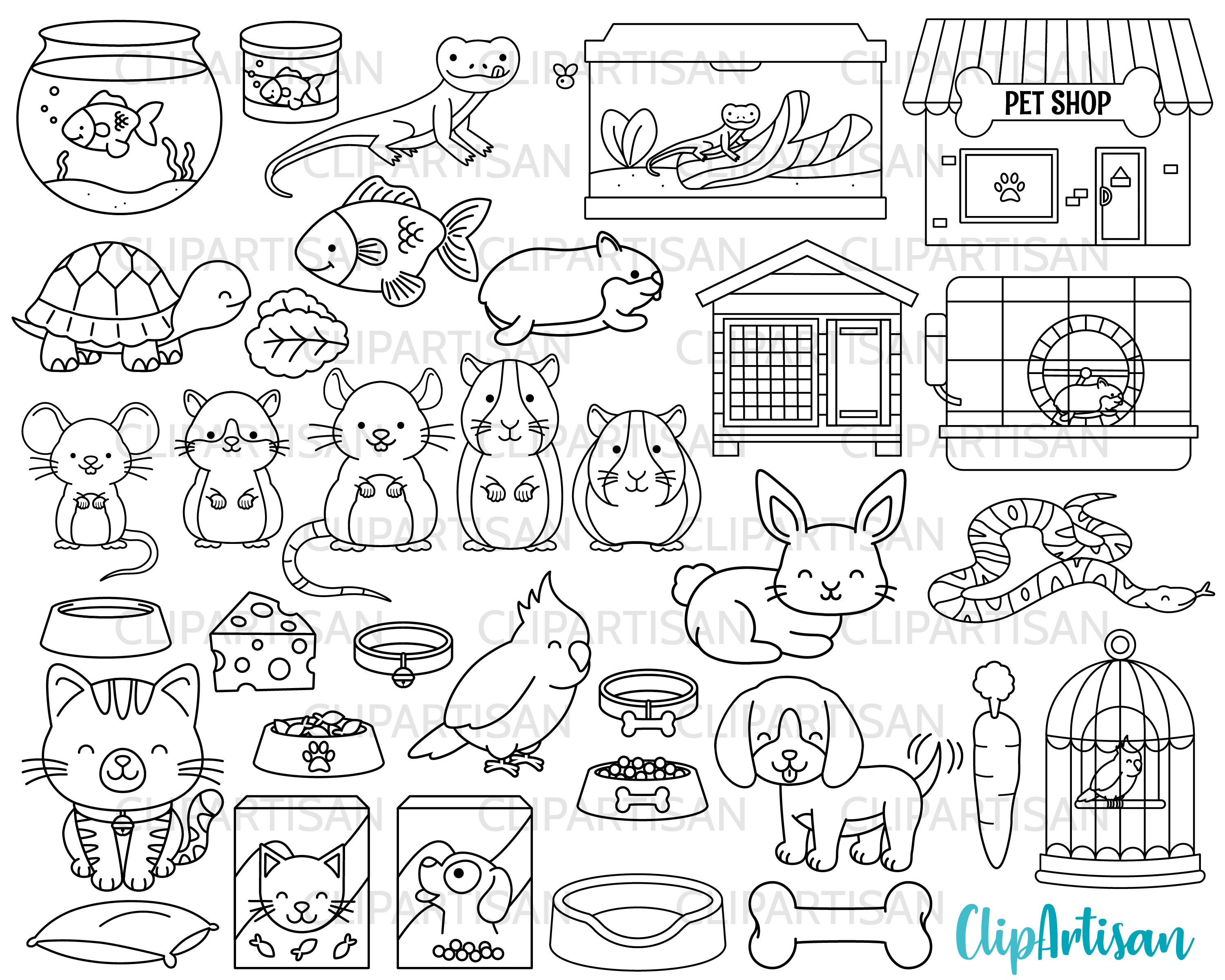 Pet Store Clipart Black And White