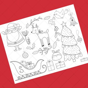 Christmas Clipart Digital Stamps Pack 2 | Santa's Sleigh Clip Art ...