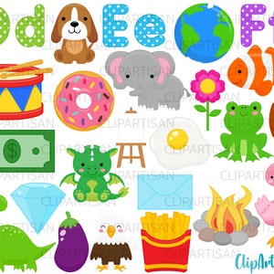 Alphabet Clip Art Bundle, ABC Letters, A to Z Graphics, Back to School ...