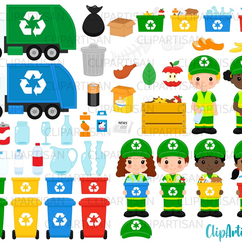 Clip art müllauto - Etsy.de