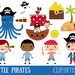 Little Pirates Clipart - Etsy
