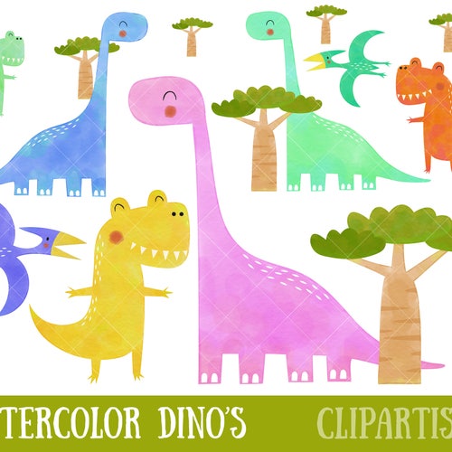 Dinosaurs Clipart Dino Clip Art T-rex Clipart Animals Draw | Etsy