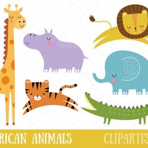 African Animals Clipart Safari Clip Art Jungle Animal - Etsy