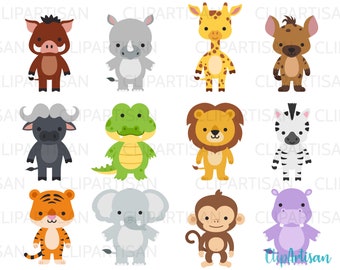 Zoo Animal Clip Art | Etsy