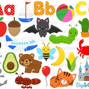 Alphabet Clip Art Bundle, ABC Letters, A to Z Graphics, Back to School ...