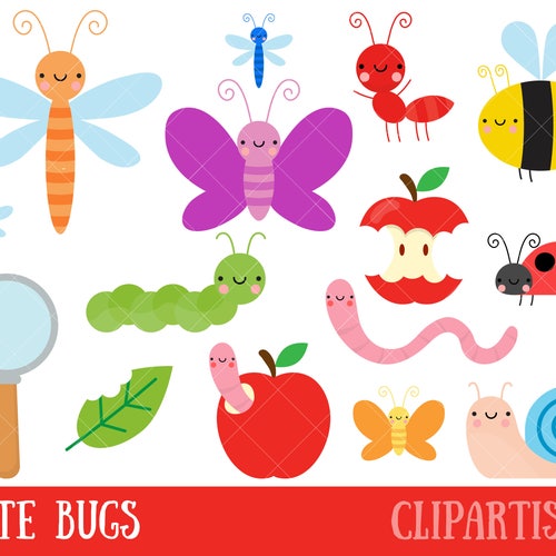 Bug Clipart / Cute Bugs Clipart Insect Clipart - Etsy