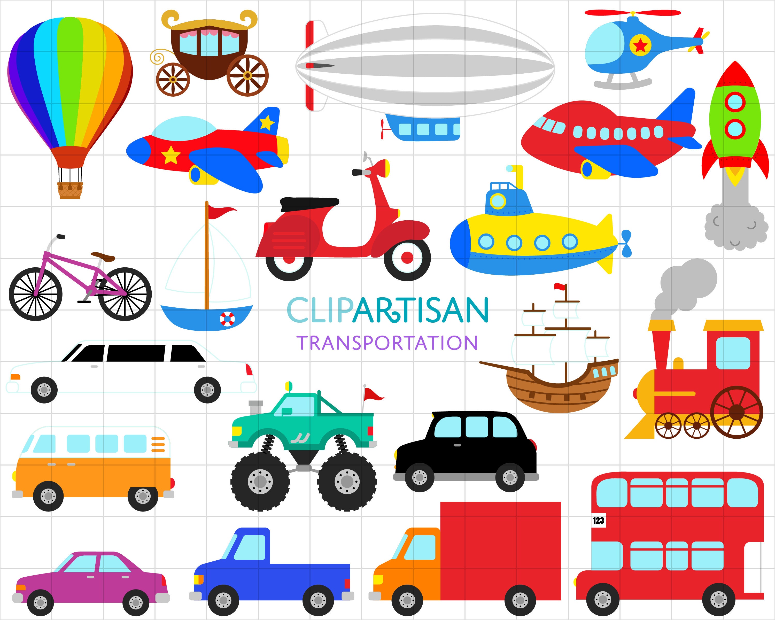 Land Transportation Clipart
