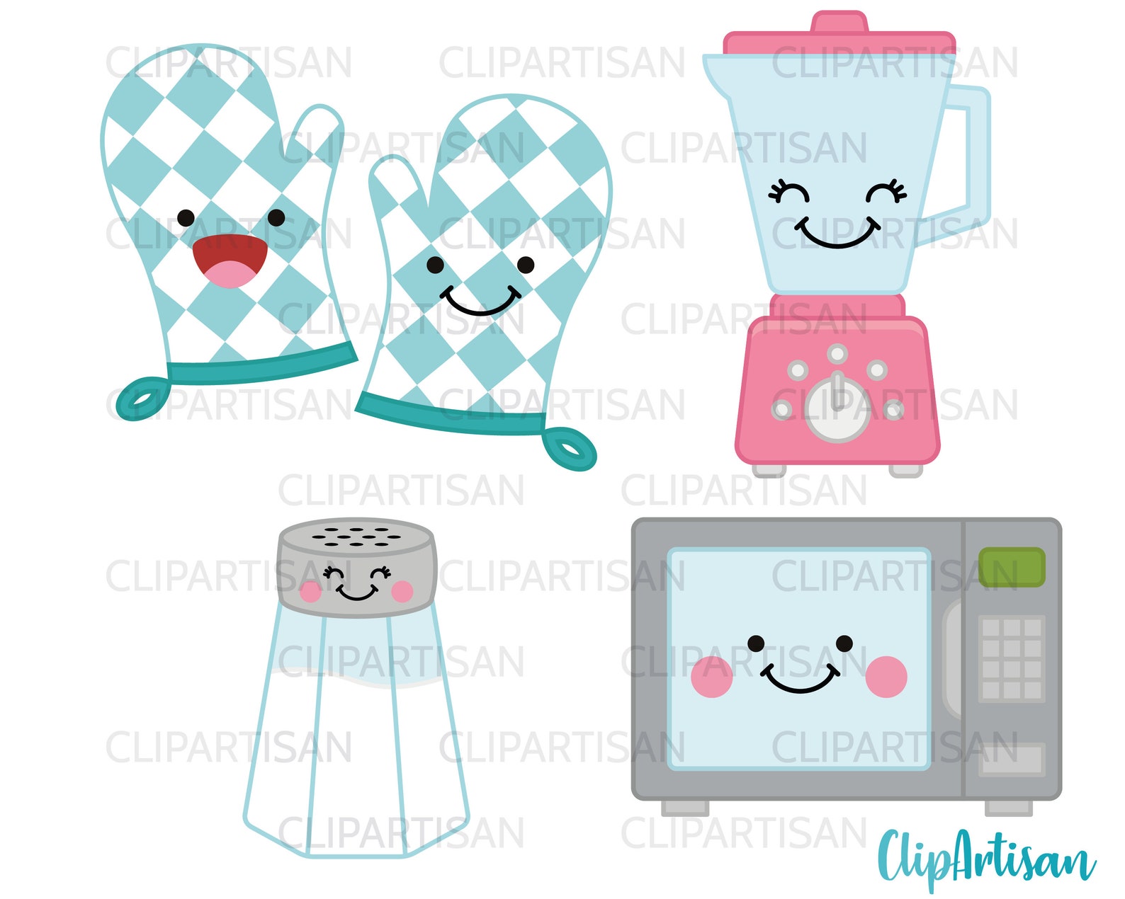 Kawaii Kitchen Clip Art Cute Kitchen Cooking Clip Art Set - Etsy