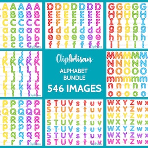 Alphabet Clip Art Bundle, ABC Letters, A to Z Graphics, Back to School ...