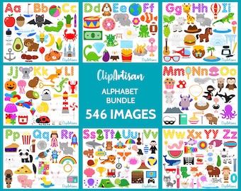 Alphabet Clip Art Mega Bundle ABC Letters A to Z Graphics | Etsy UK