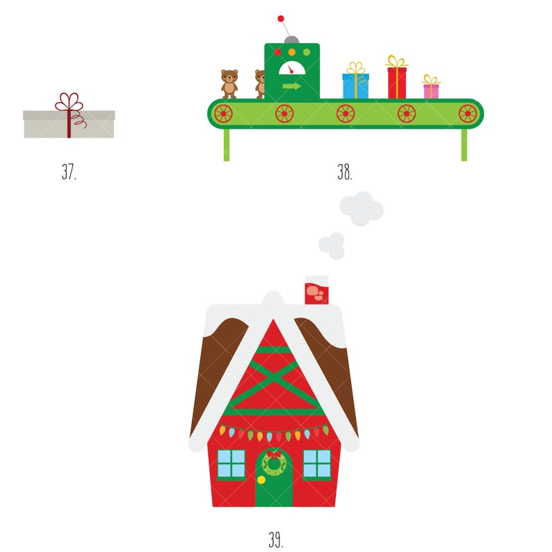 Christmas Elves Clipart / Santa's Workshop / Elf Clip Art | Etsy