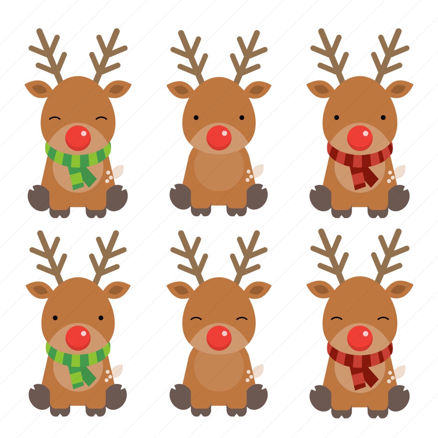 Christmas Clipart / Santa Clipart / Reindeer Clipart / Penguin - Etsy