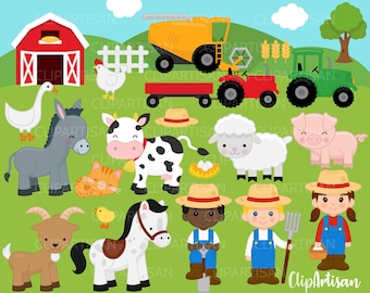 Farm Donkey Clipart - Etsy