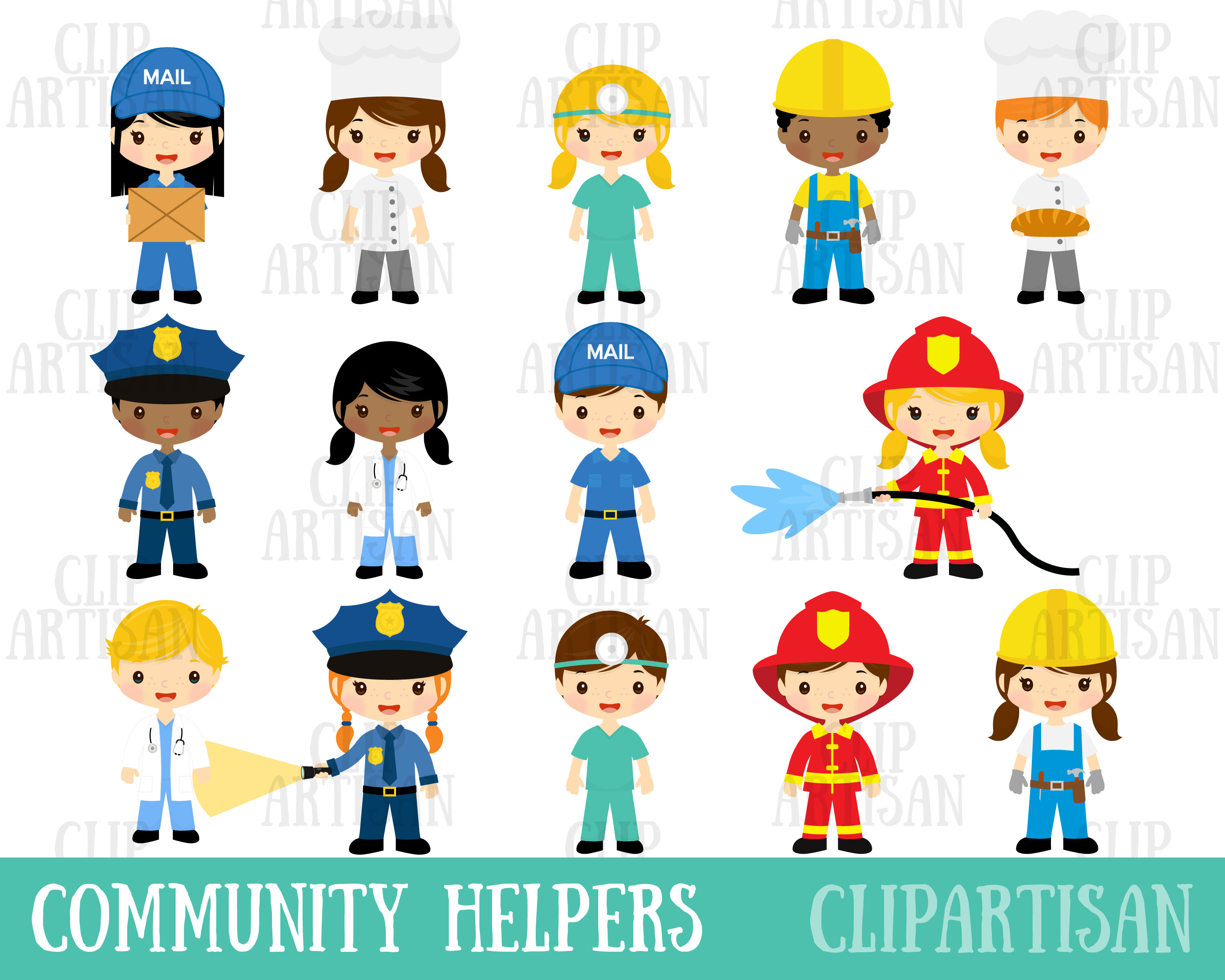 Community Helpers Clip Art