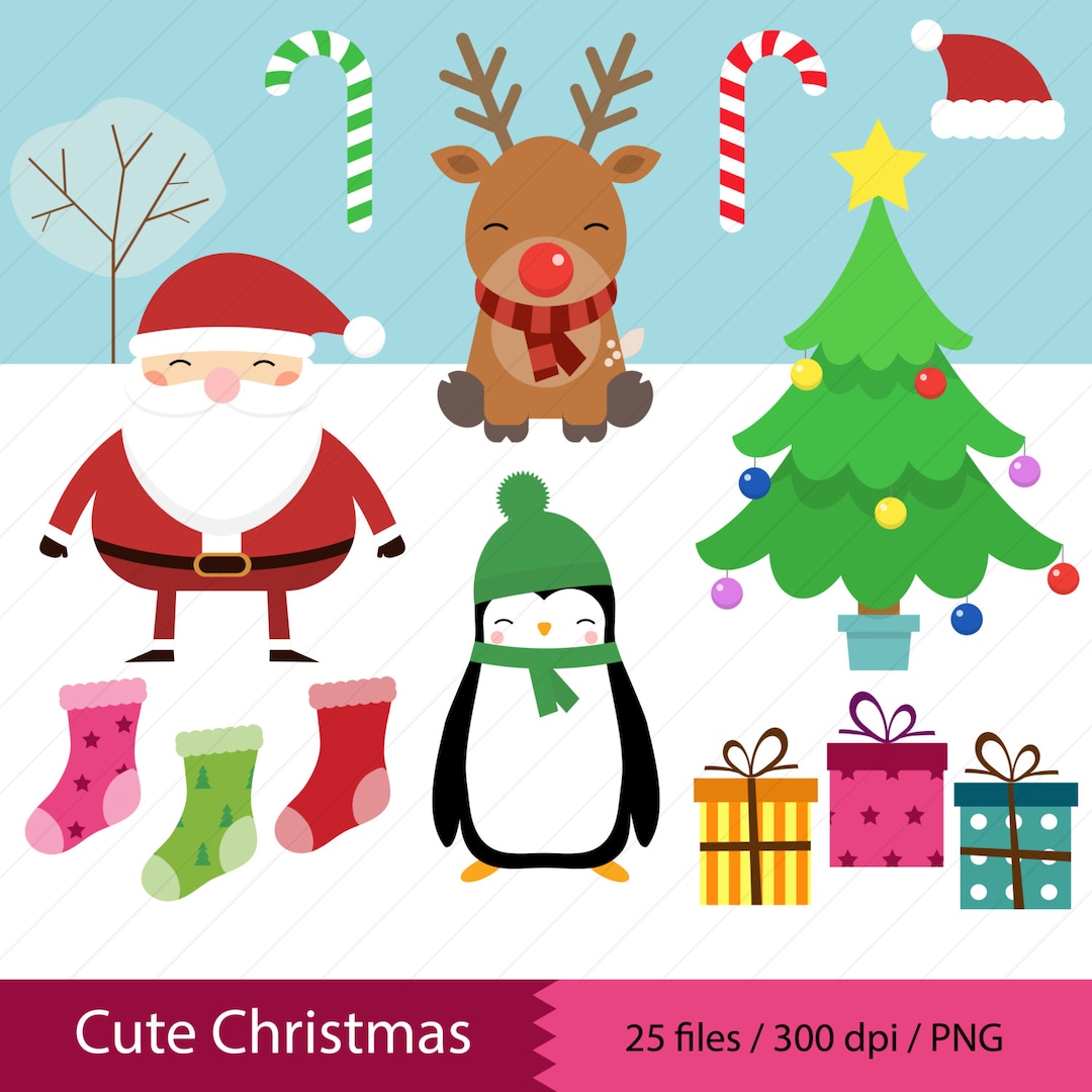 Christmas Clipart / Santa Clipart / Reindeer Clipart / Penguin Clipart ...