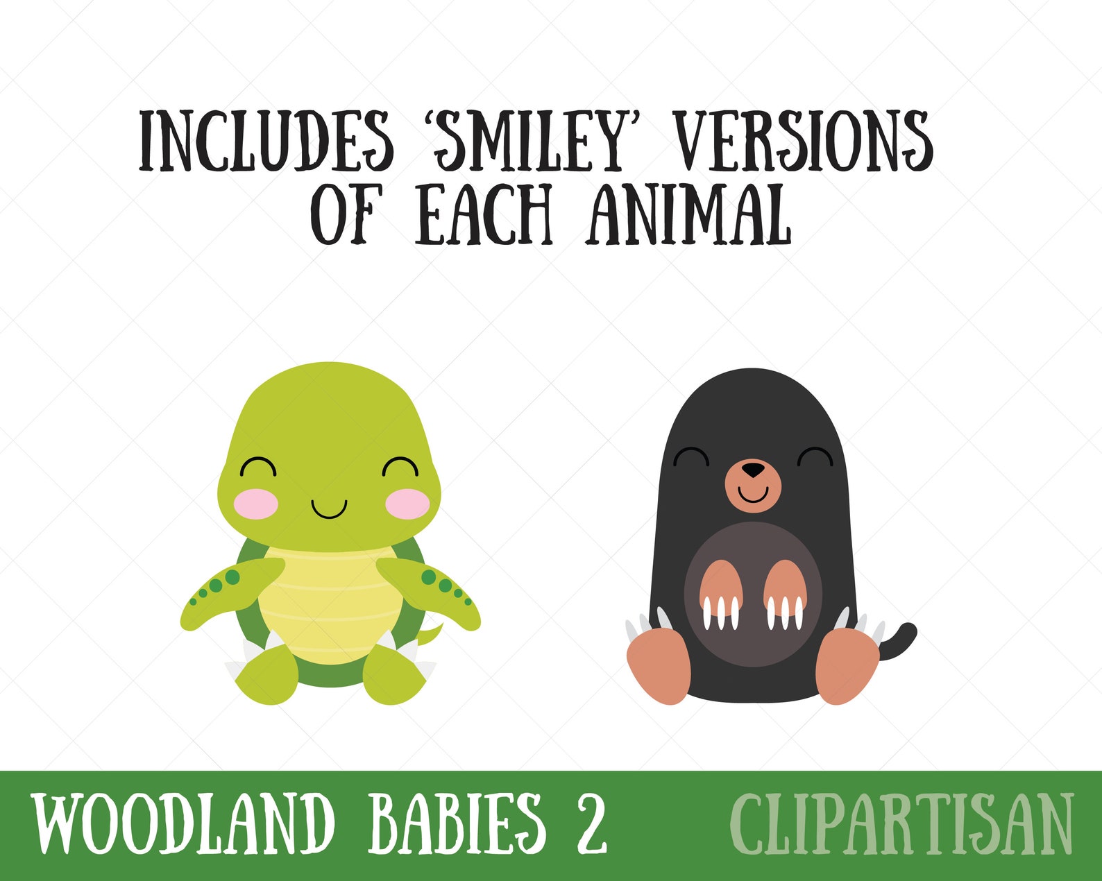 Woodland Baby Animals Clipart Set 2 Forest Animal Clipart - Etsy