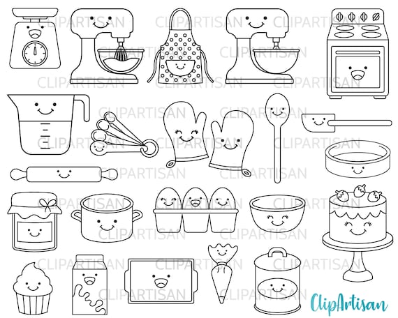 Bake Clipart Black And White