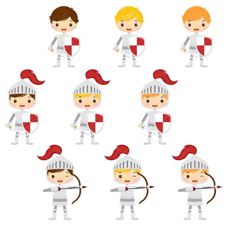 Knights and Dragons Clipart / Cute Dragons Clipart / Fairytale Clipart ...