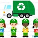 Recycling Clip Art, Garbage Truck Clipart, Earth Day, Community Helpers ...