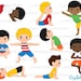 Yoga Poses Clip Art Bundle, Yoga Girls, Yoga Boys, Yoga Class, Exercise ...