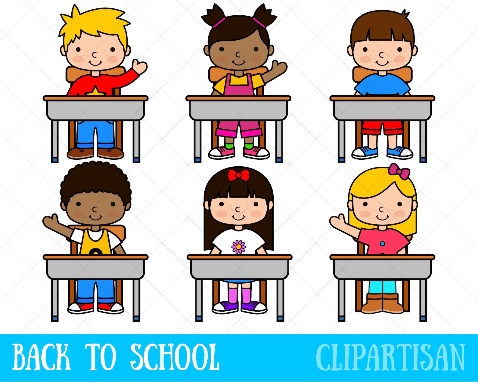 Back to School Clipart First Day of School Clip Art - Etsy