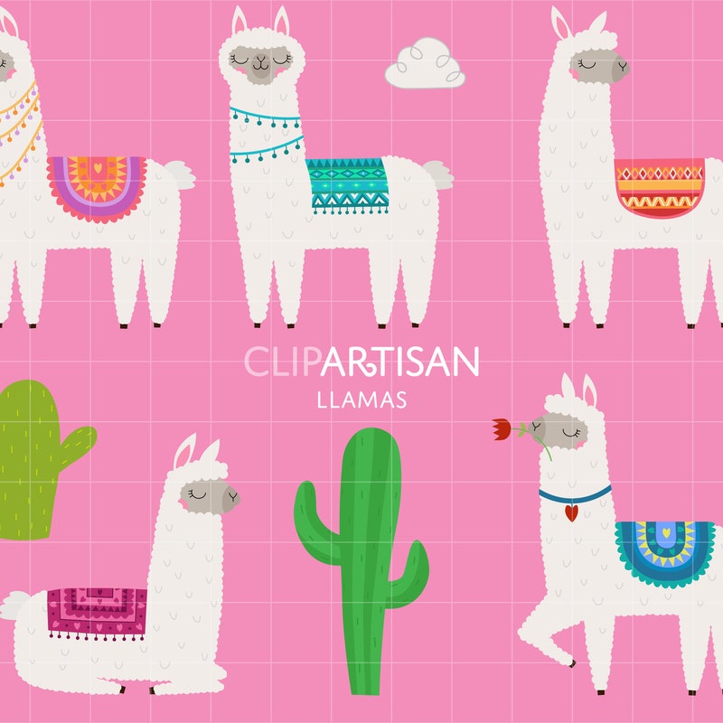 Llama Clipart - Etsy