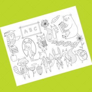 Woodland Animal School Clipart | Forest School Clip Art | Digital ...