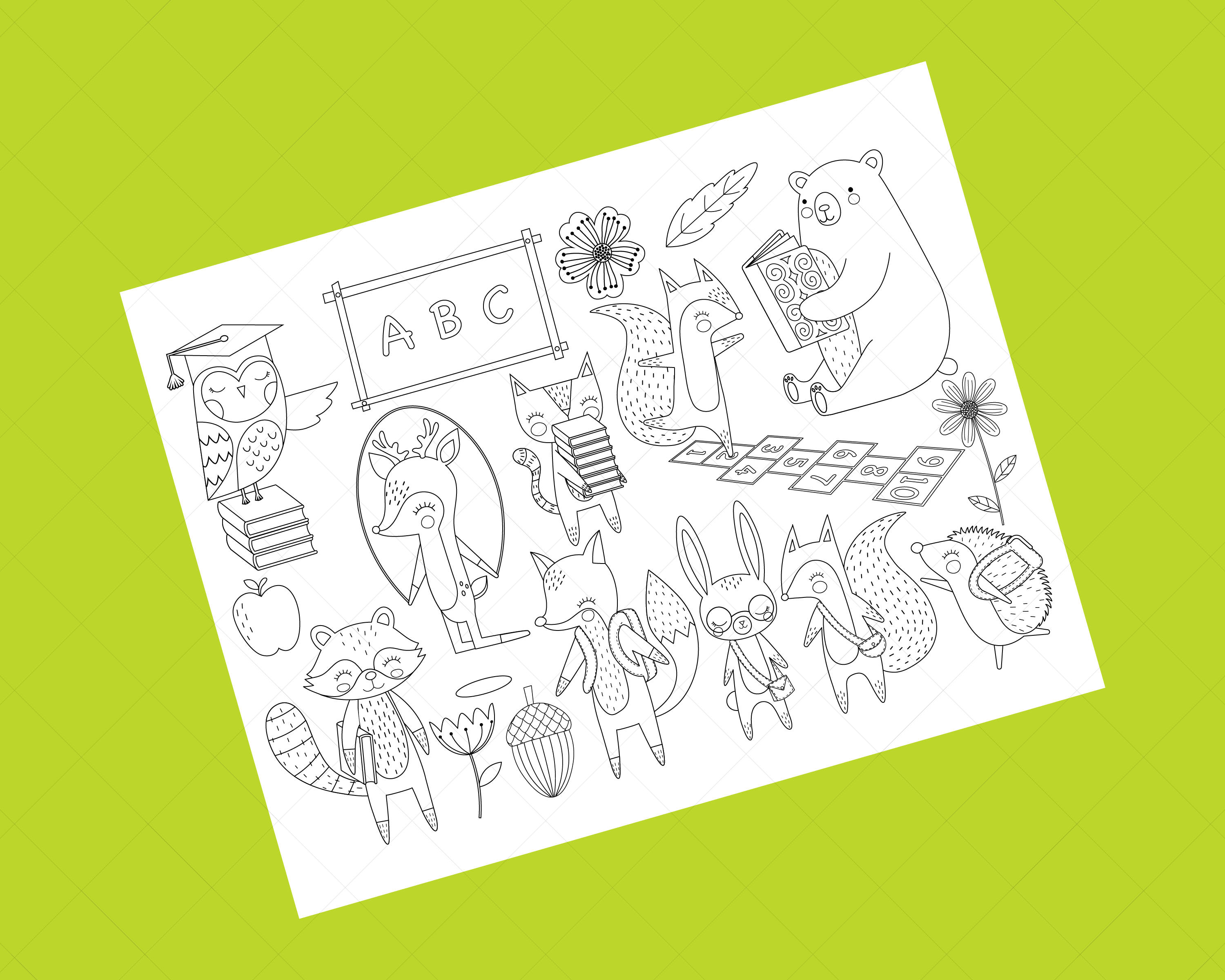 Woodland Animal School Clipart Forest School Clip Art - Etsy