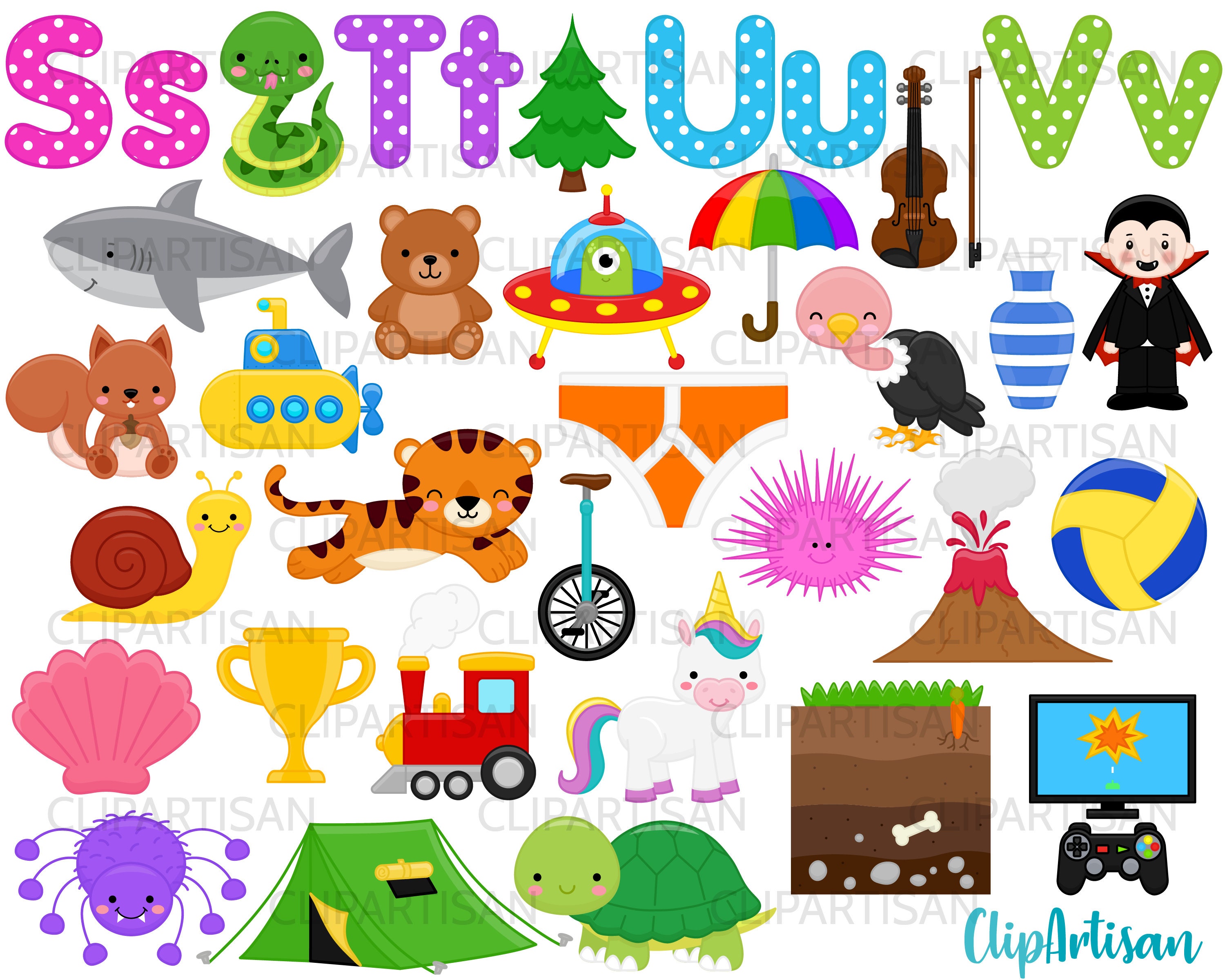 Alphabet Clip Art Mega Bundle ABC Letters A a Z Graphics - Etsy México