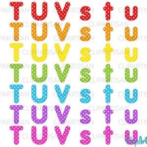 Alphabet Clip Art, ABC Illustrations, STUV Alphabet Letters, Back to ...