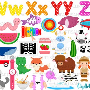 Alphabet Clip Art Bundle, ABC Letters, A to Z Graphics, Back to School ...