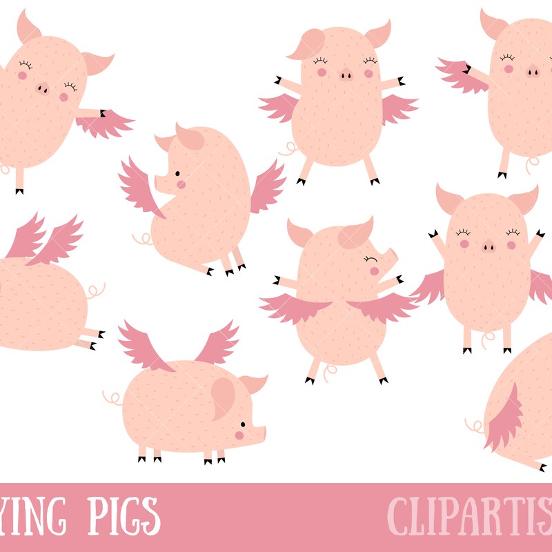 Flying Pig Print - Etsy