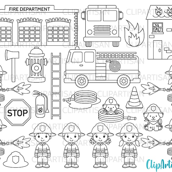 Fire Truck Svg - Etsy
