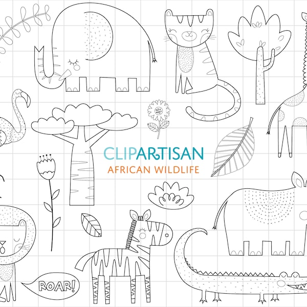 Jungle Clip Art - Etsy