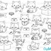 Kittens Clipart Cute Kitty Cats Kitties Pets Graphics Digital Stamps ...