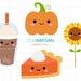 Kawaii Fall Autumn Clip Art, Pumpkin Spice Latte, Autumn Leaves ...