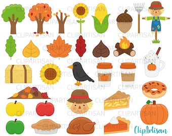 Cute Pumpkin Spice Clipart Images Pumpkin Spice Latte Digital - Etsy