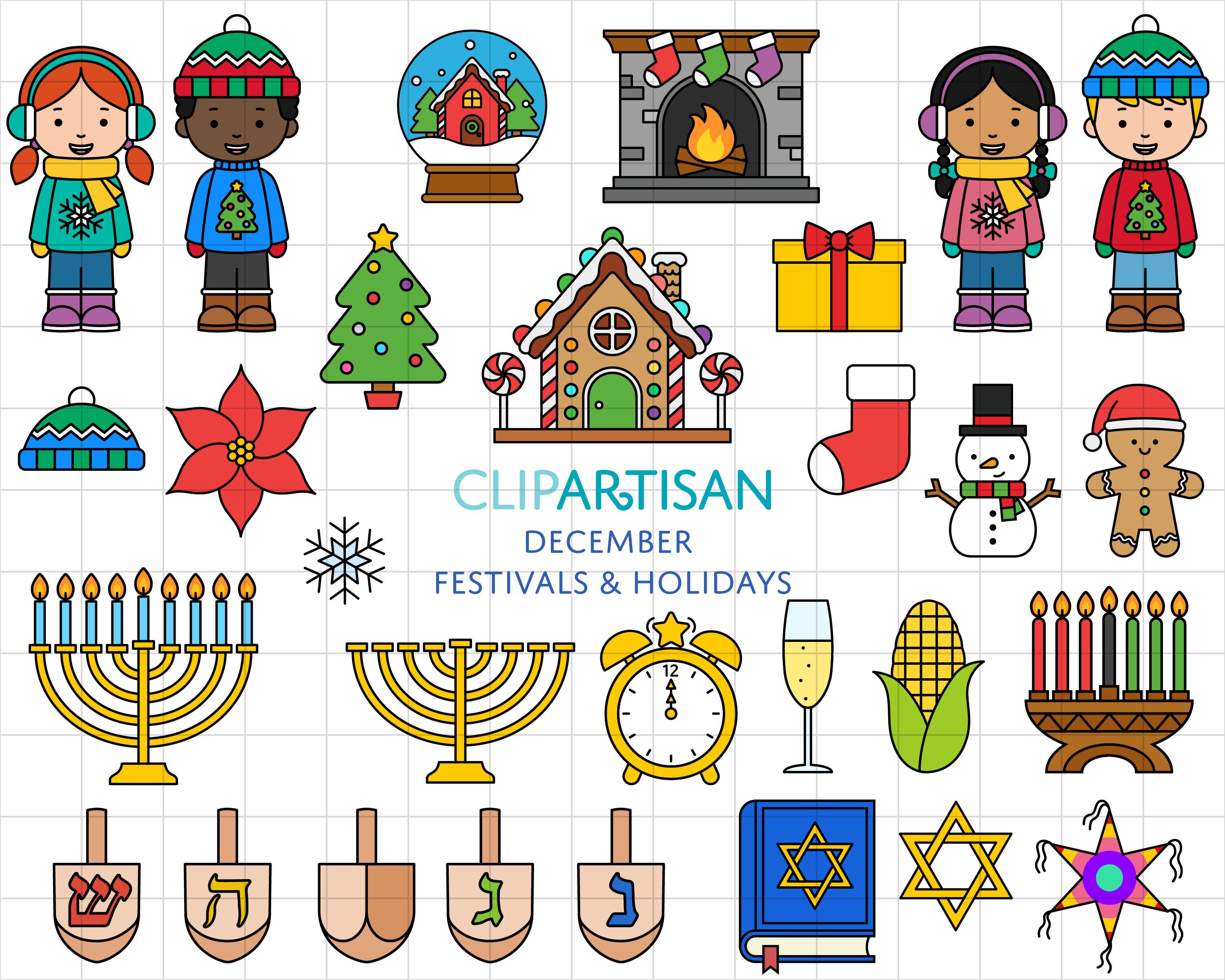 December Holiday Clipart