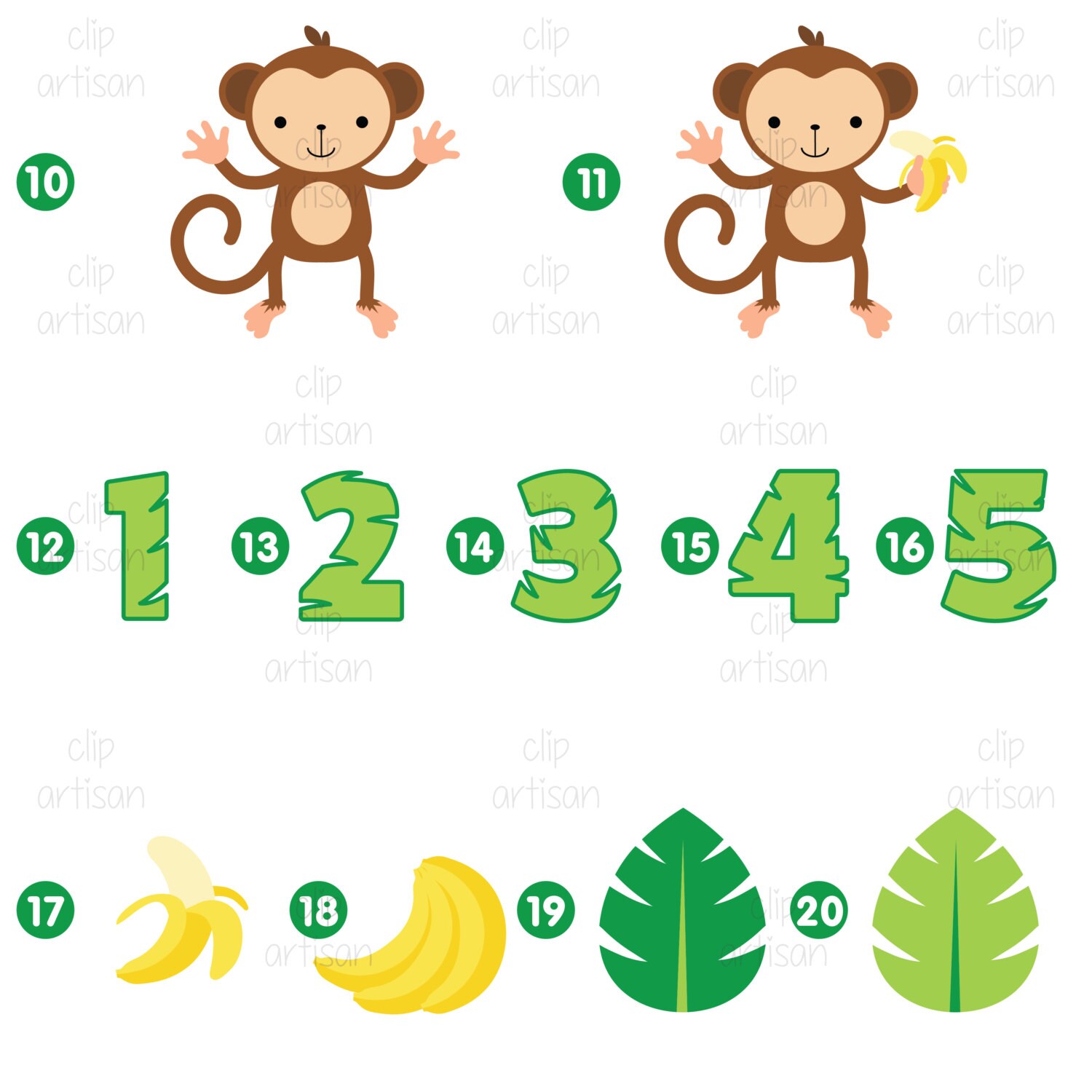 Monkey Clipart / Monkeys Clipart / Baby Monkey Clipart | Etsy