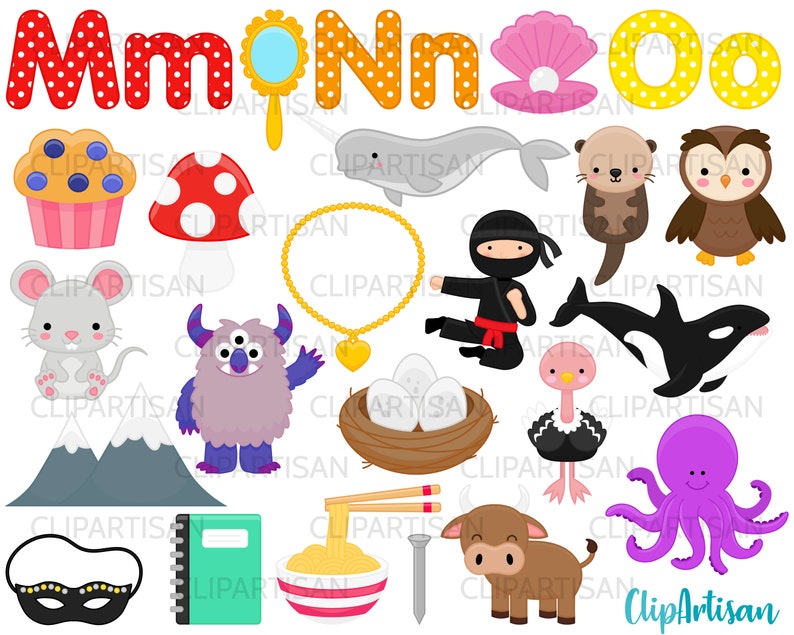Alphabet Clip Art Bundle, ABC Letters, A to Z Graphics, Back to School ...