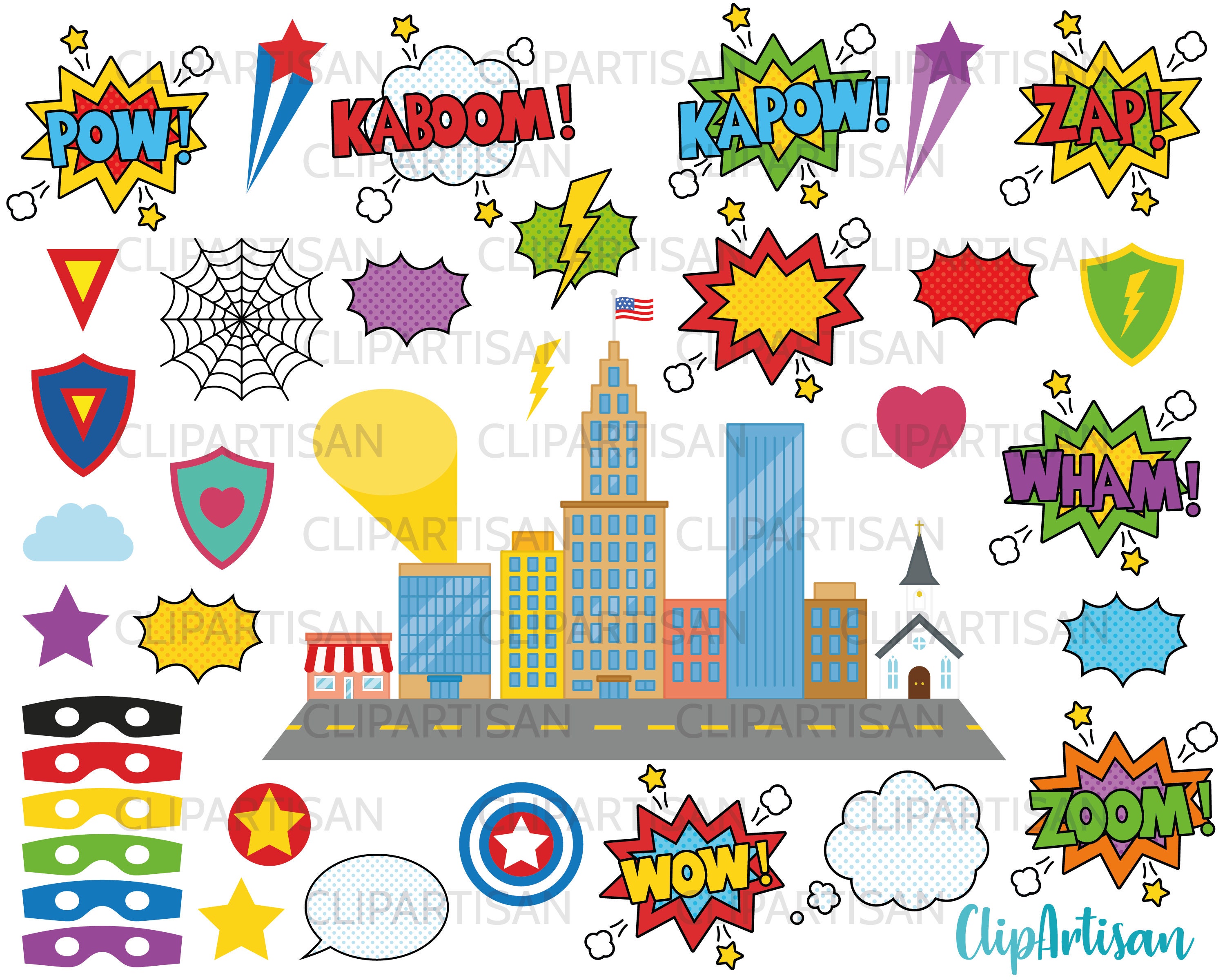 Comic Pow Clip Art Printable