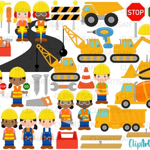 Construction Kids Clipart, Construction Boys, Construction Girls ...