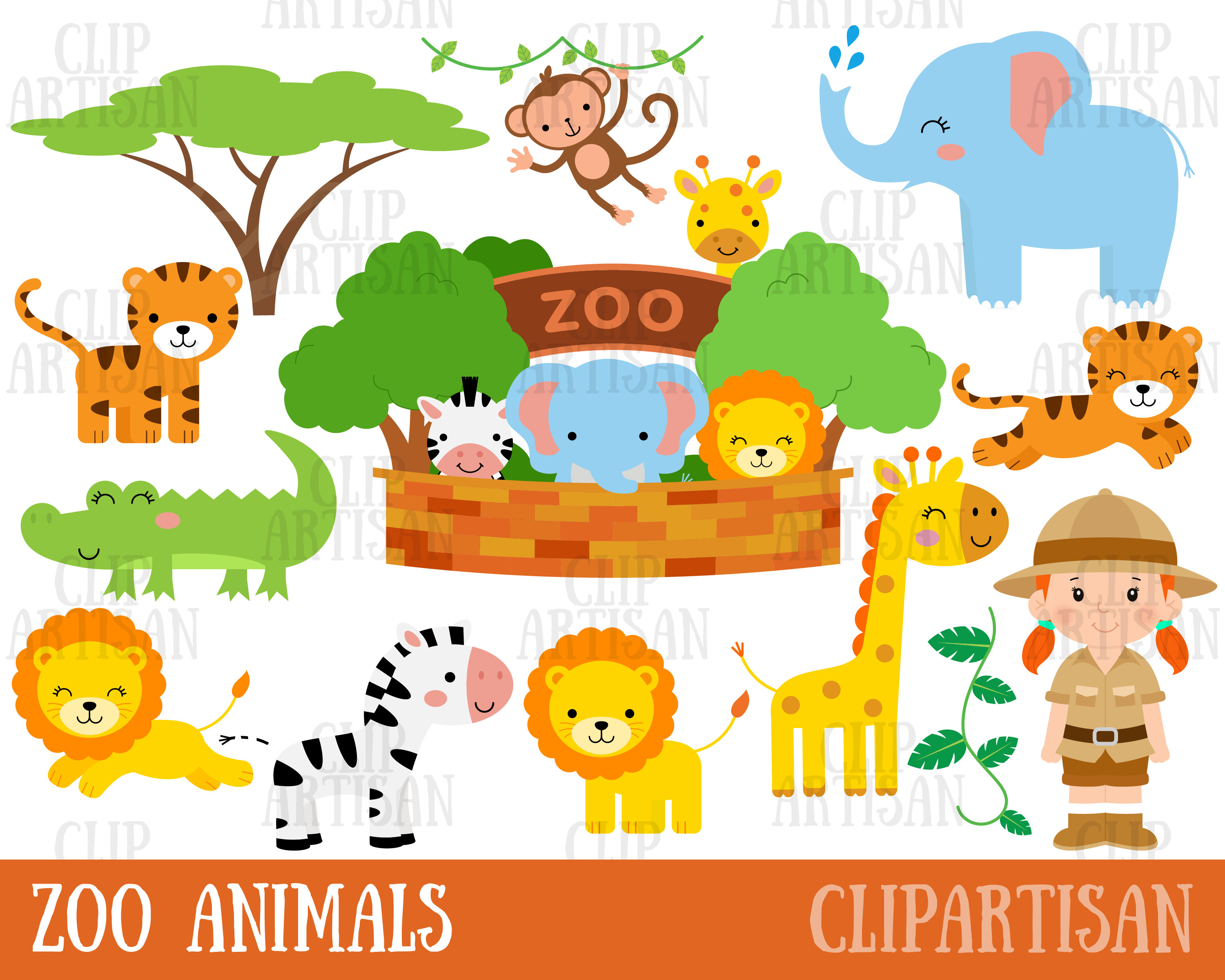 Clipart Zoo Animals