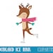 Woodland Animals Ice Skating Clip Art | Christmas Ice Rink Clip Art ...