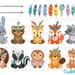 Tribal Animals Clipart Cute Woodland Animals Clip Art PNG Instant ...