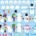 Build a Snowman Clipart, Snow Day Clip Art, Christmas, Make a Snowman ...