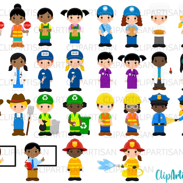 Community Helpers Clipart - Etsy
